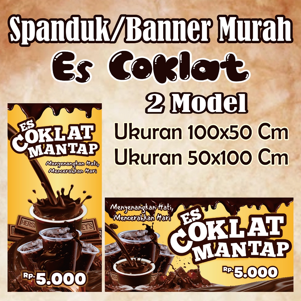 Jual Spanduk Banner Es Coklat Mantap, Es Coklat Panjang Umur | Shopee ...