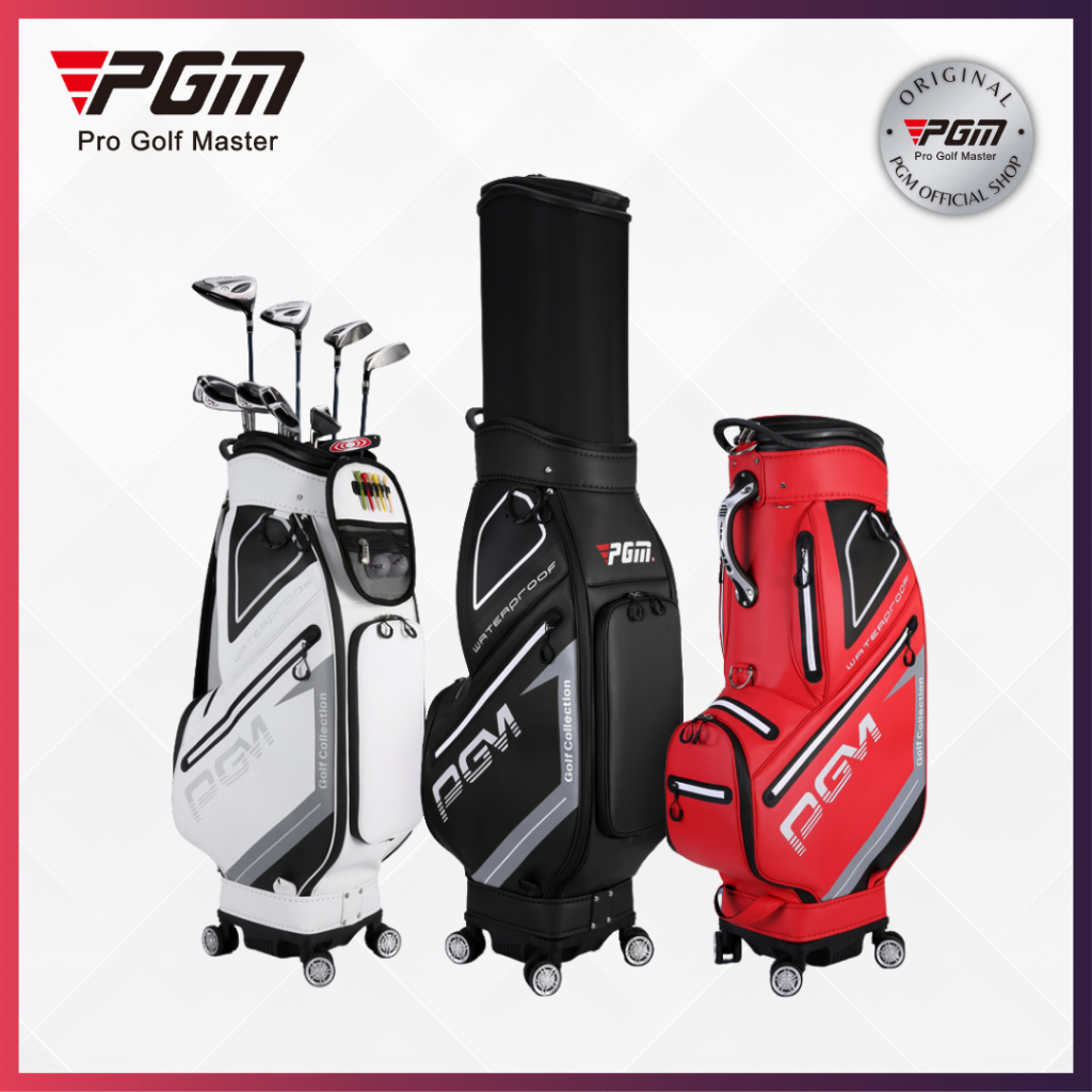 Jual PGM Golf Bag 4 Wheel Retractable Cap Waterproof Tas Golf 4 Roda ...