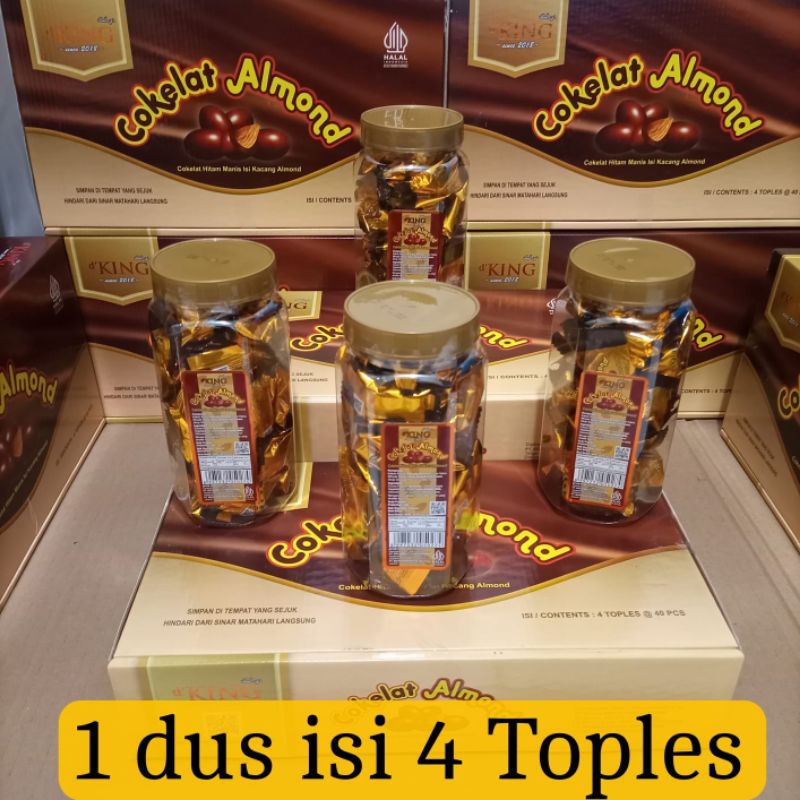 Jual Coklat Almond d'KING ( coklat almond ) 1 dus | Shopee Indonesia