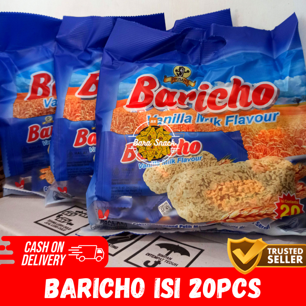 Jual Baricho Oat Sereal Bag Isi 20pcs Rasa Vanila / Snack Sereal Gandum ...