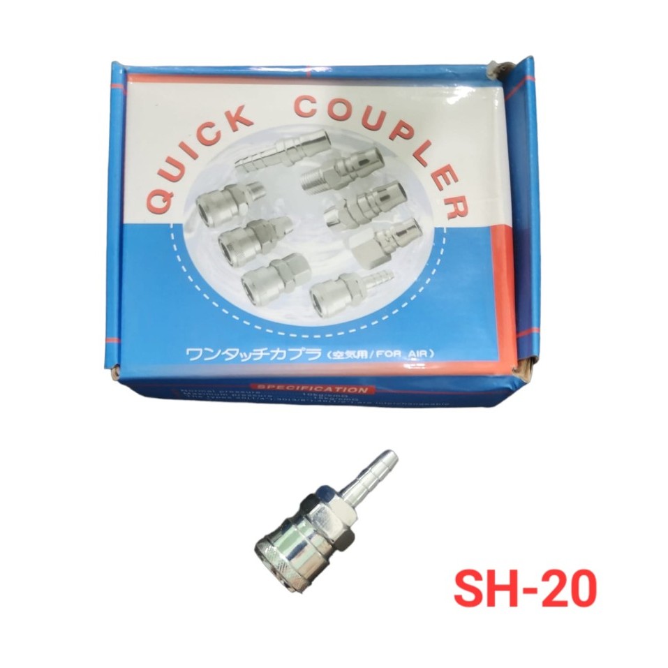 Jual Quick Coupler SH 20 Sambungan Selang Kompresor Recoil Cuk Kopler ...