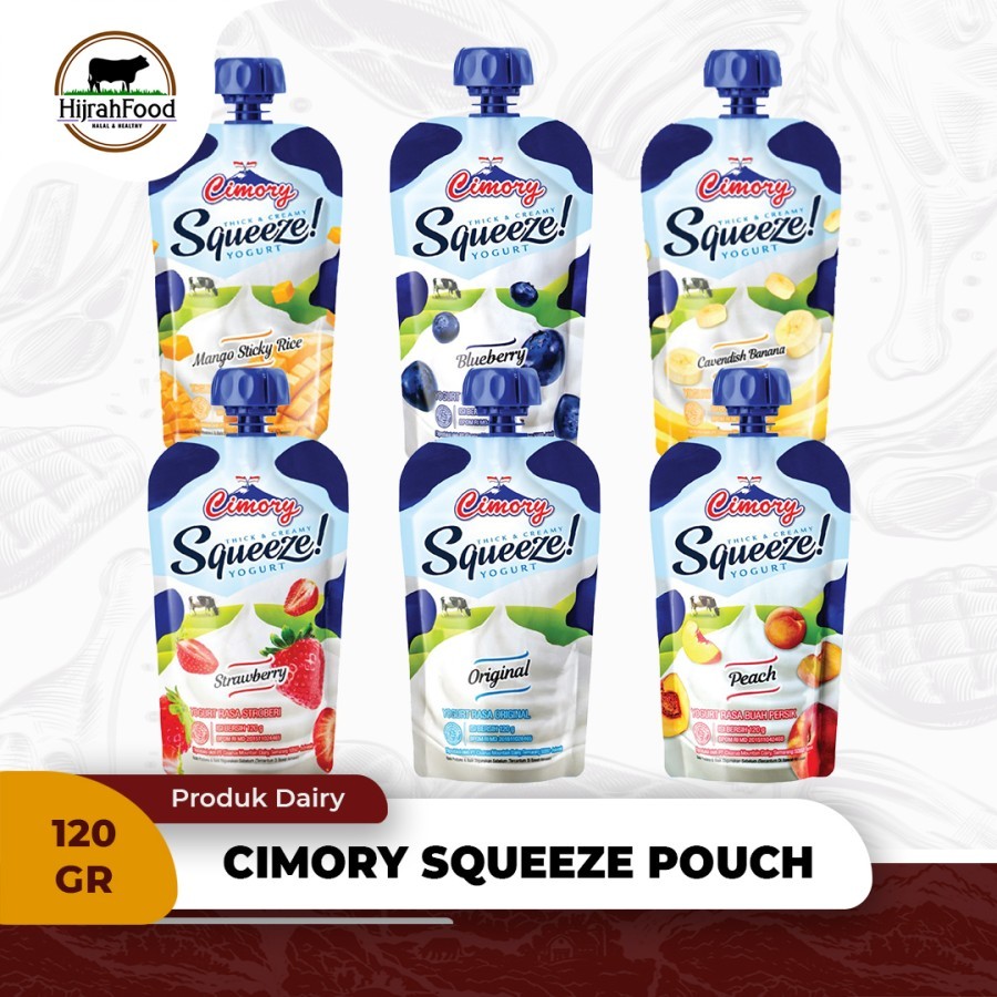 Jual Cimory Squeeze Yogurt Thick Creamy Yoghurt Pouch 120 gram | Shopee ...