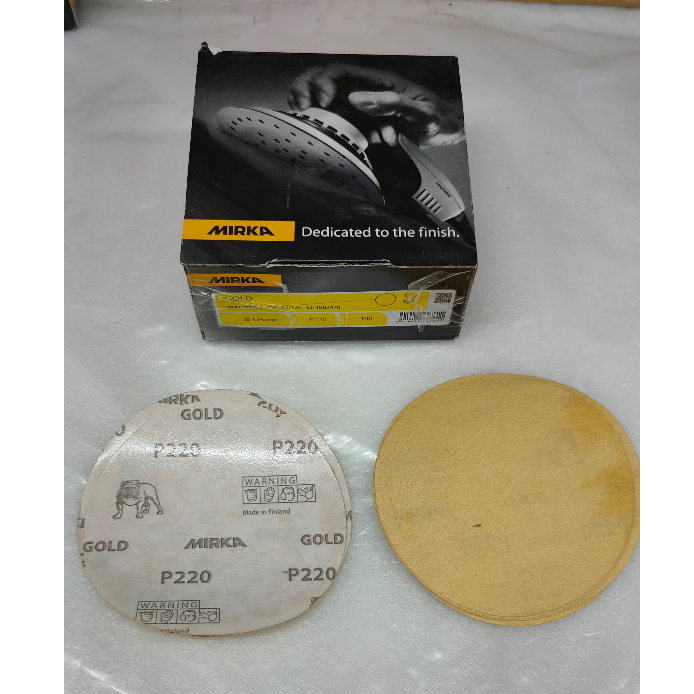 Jual Amplas Mirka 5 inch Stick it Gold Disc Grit P220 Orbital Sander ...