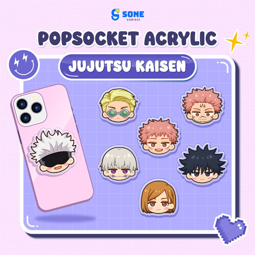 Jual Popsocket Anime Jujutsu Kaisen Aksesoris Phone Holder Akrilik ...