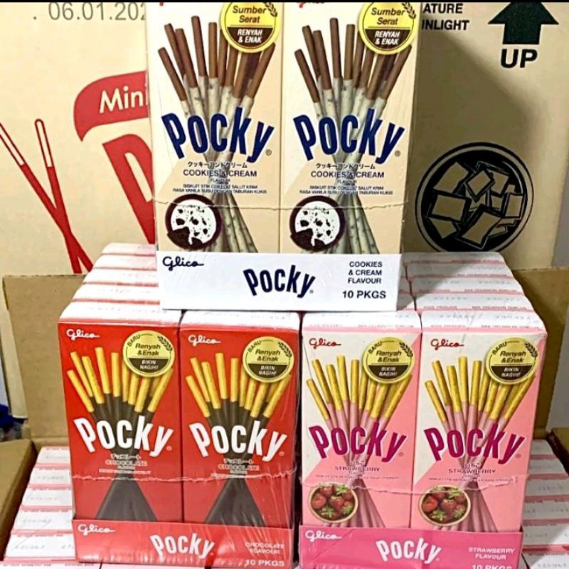 Jual Pocky Mini Box Glico Kemasan 20 Gram 1 Paket Isi 10pcs | Shopee Indonesia