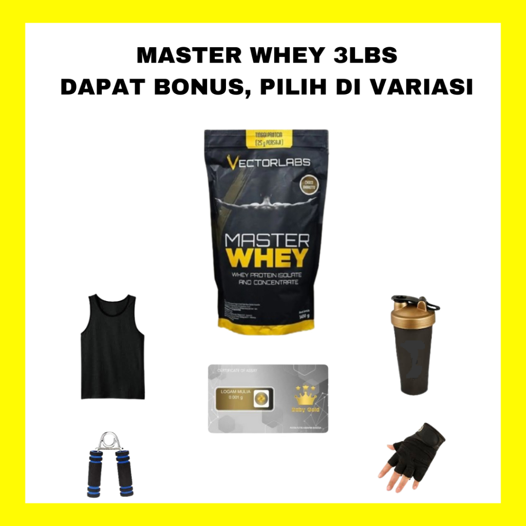 Jual Vectorlabs Master Whey 3lbs 1400gr Masterwhey Whey Concentrate ...