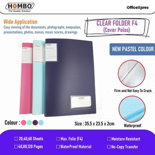 Jual Map Plastik / Clear Holder / File Dokumen Keeper F4 Folio 20 40 60 ...