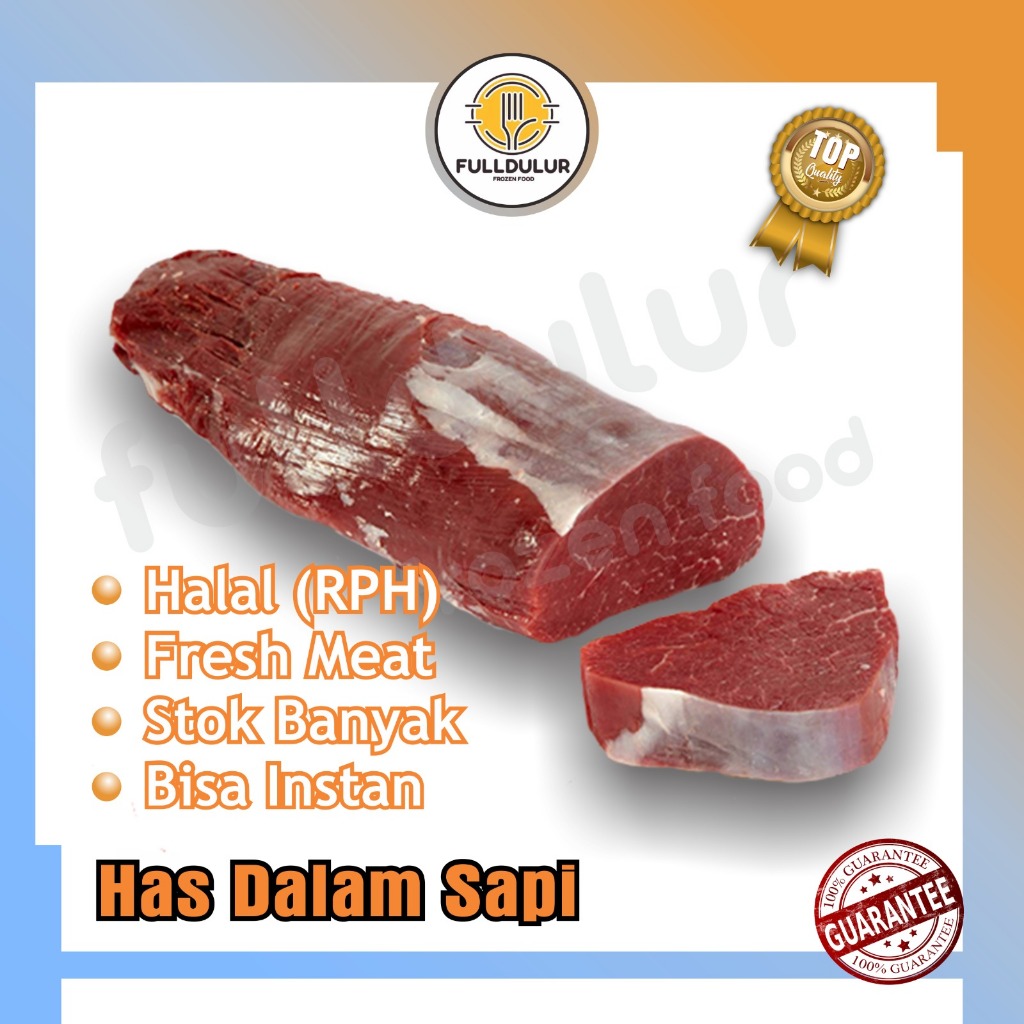 Jual FullDulur Daging Sapi Has Dalam Tenderloin 500 gram Setengah Kilo ...