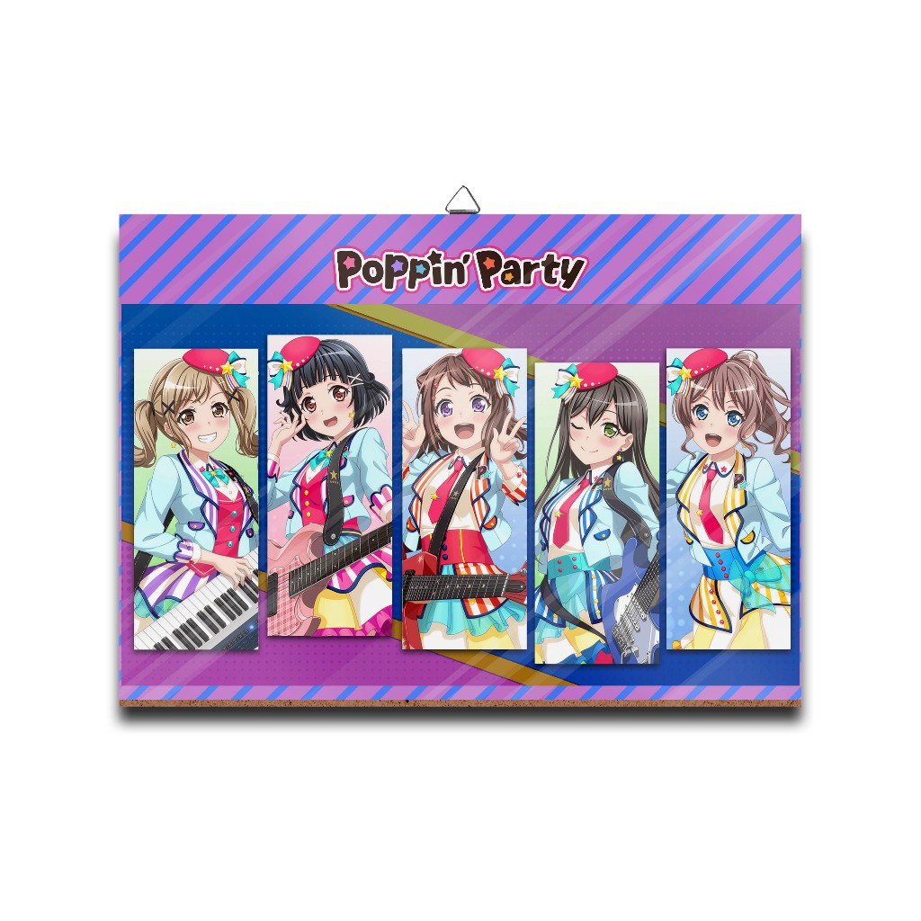Jual Poster dinding kayu anime GROUP MEMBER POPPIN PARTY ALT - BANG ...