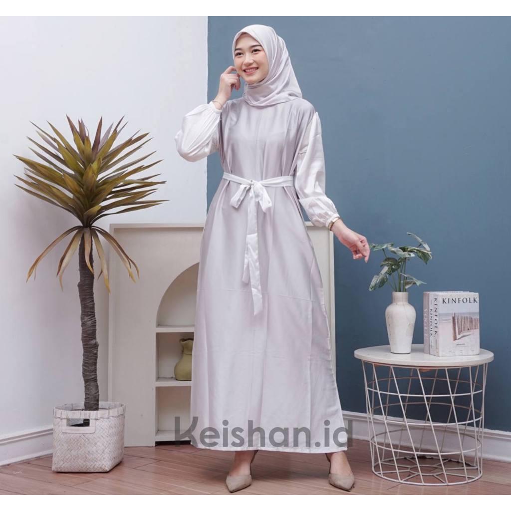 Jual Keishan.id - Luna Dress Gradasi Silk ombre Set Hijab setelan gamis ...