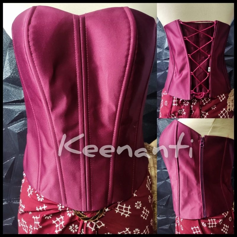 Jual kamisol satin / longtorso / korset premium / bustier / dalaman ...