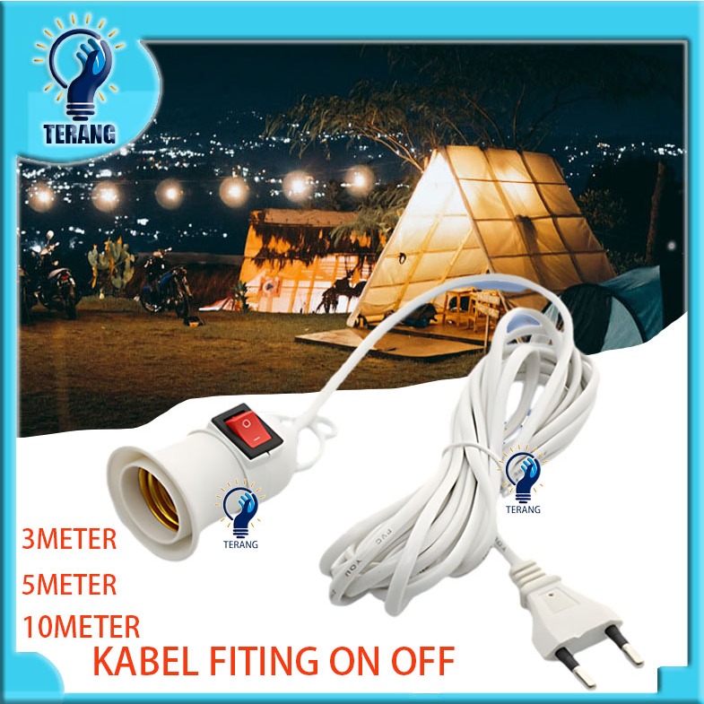 Jual FITTING KABEL 3M DAN 5M / FITTING LAMPU / FITTING KABEL MURAH / ON ...
