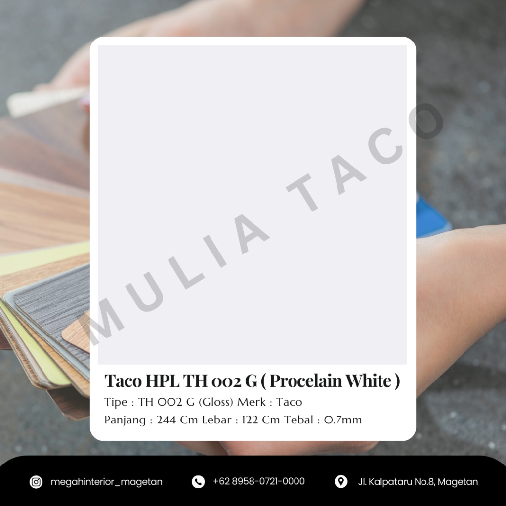Jual Taco HPL TH 002 G (Porcelain White) | Shopee Indonesia