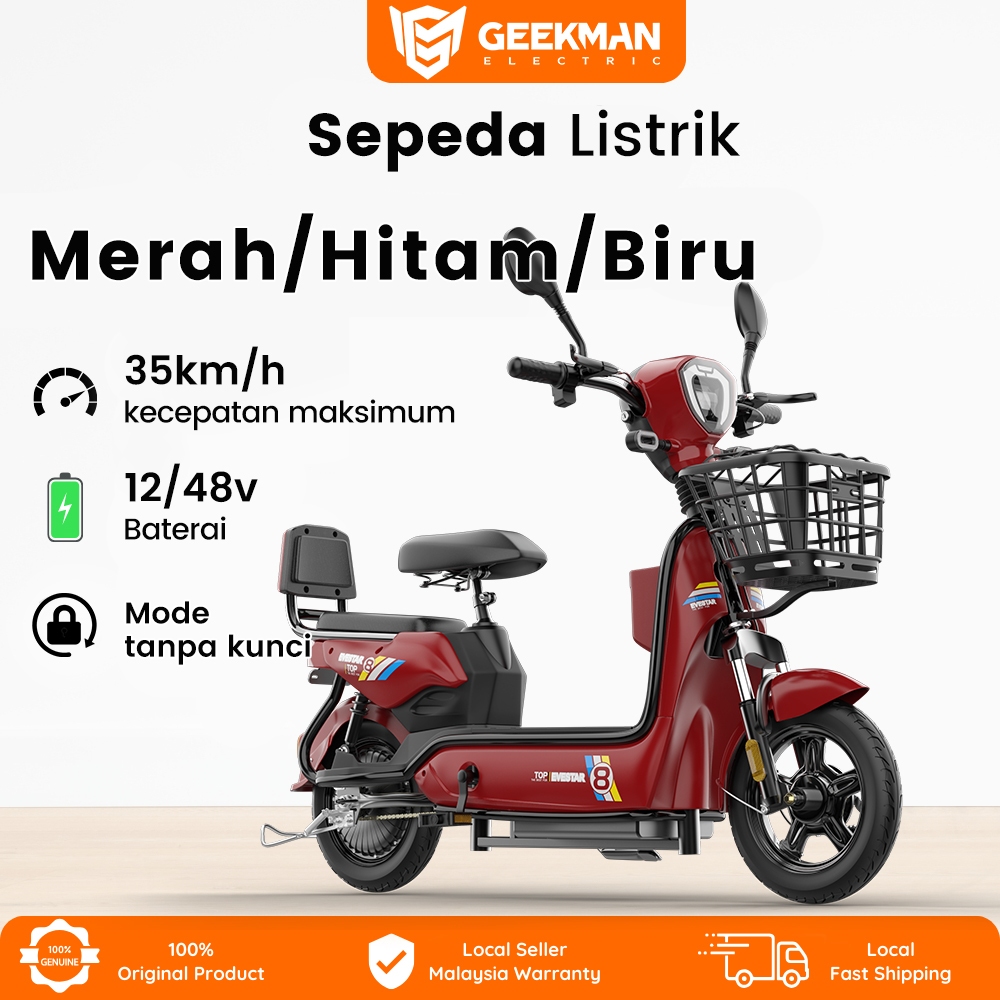Jual Geekman Sepeda Listrik Dewasa Sepeda Listrik Murah | Shopee Indonesia
