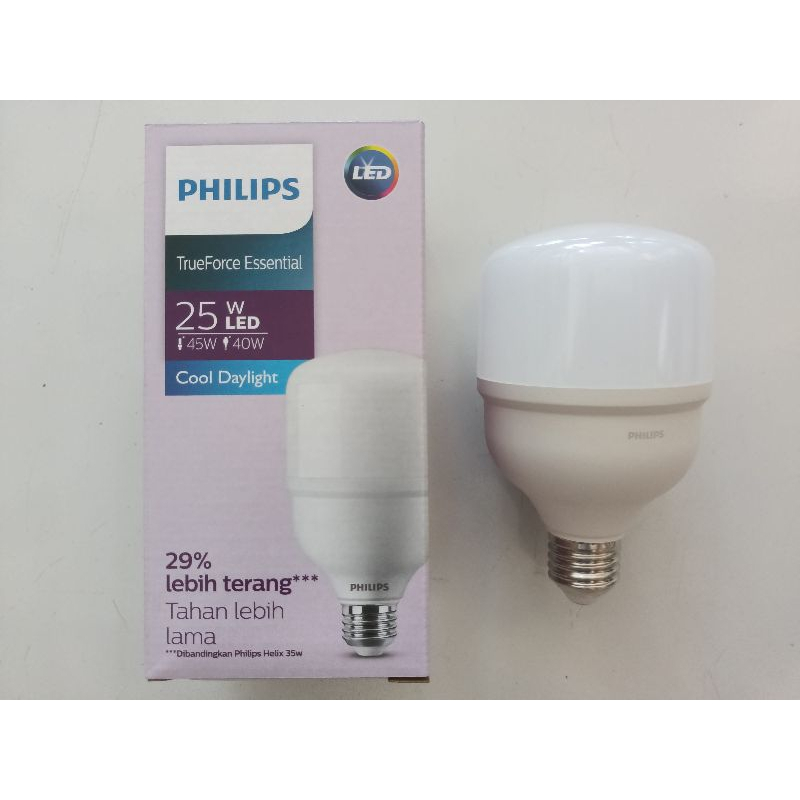 Jual Lampu LED Philips Trueforce Ess 20W 25W 35WATT Putih CDL E27 Tforce Essential Bulb Industri ...