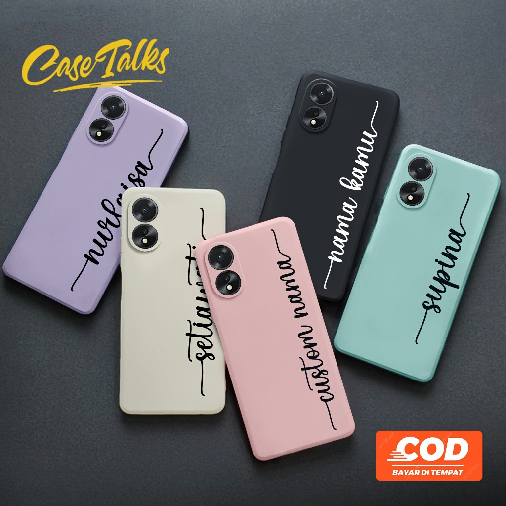 Jual Custom Nama Case Macaron Untuk Semua Tipe HP Lengkap Dengan Tali ...
