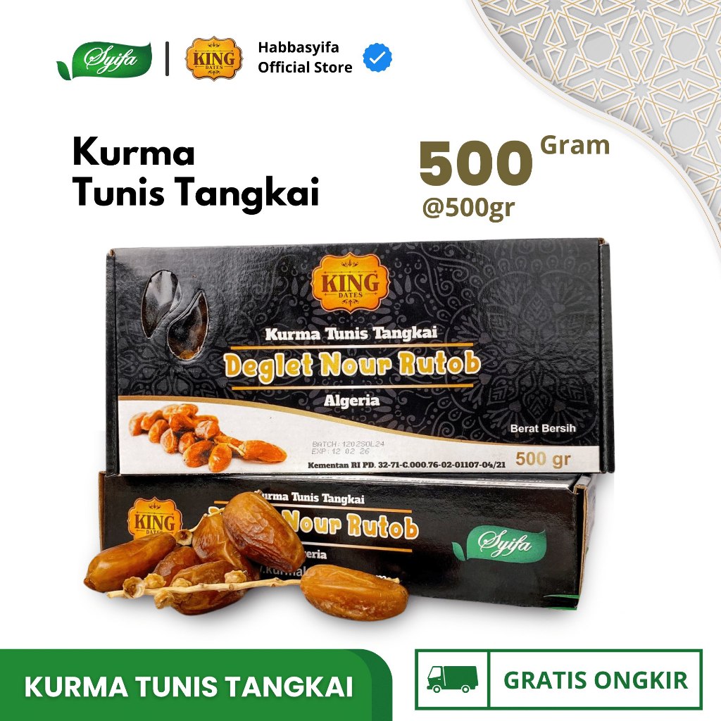 Jual Kurma Tunisia Tangkai 500 Gram Premium Original Shopee Indonesia