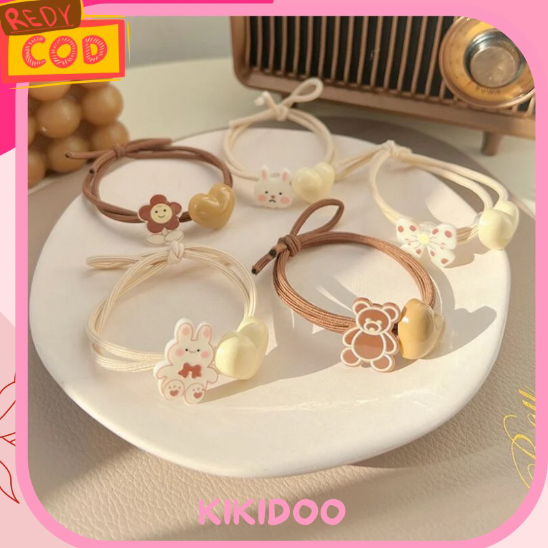Jual Kikidoo ikat rambut lucu Korea fashion motif Bear kawaii ikat ...