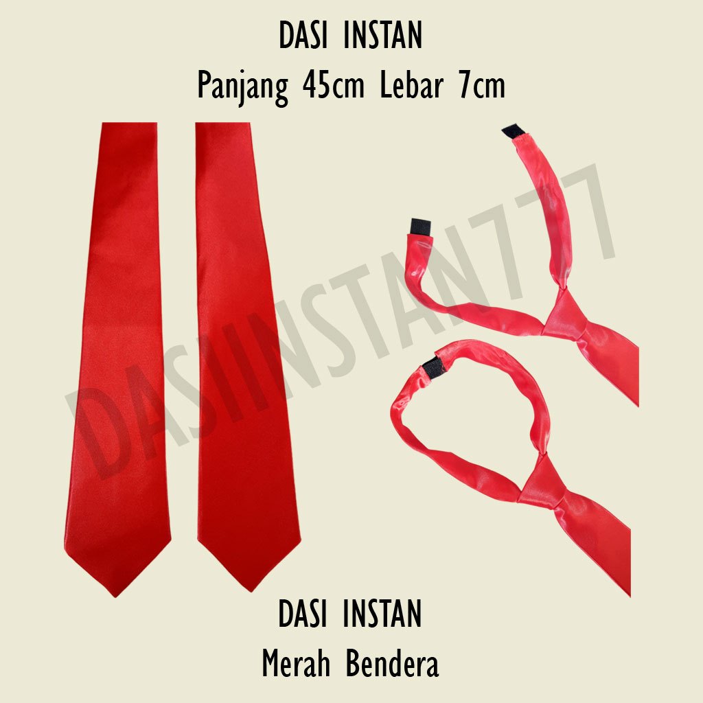 Jual DASI MERAH POLOS INSTAN DASI MERAH PRIA DASI MERAH WANITA | Shopee ...