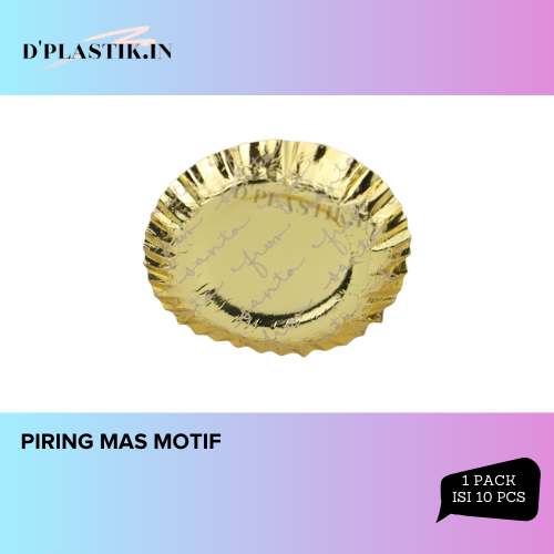 Jual PIRING MAS KERTAS MOTIF ISI 10PCS KECIL MURAH EKONOMIS PIRING ...