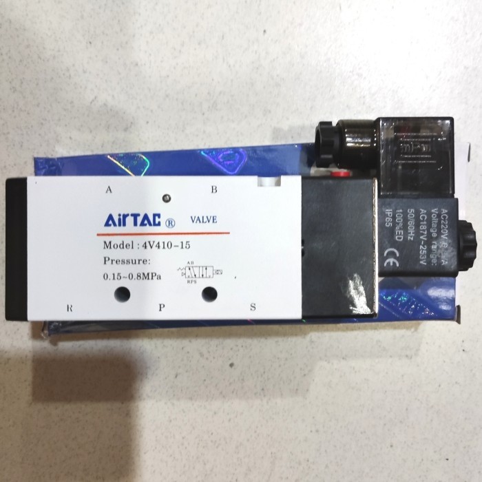 Jual AIRTAC 4V410-15 SOLENOID VALVE 4V410 15 220VAC 24VDC 220V AC 24V ...