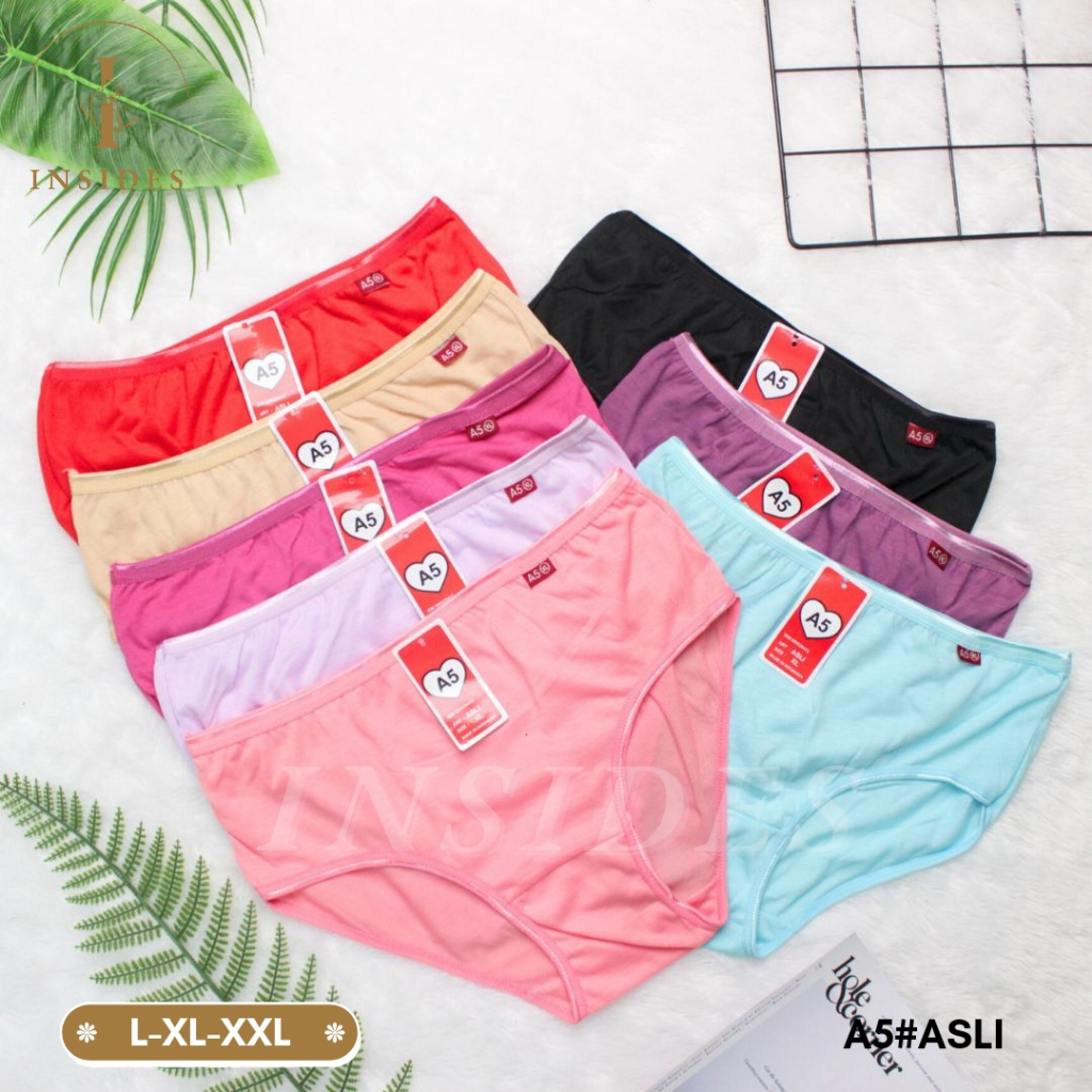 Jual CELANA DALAM WANITA MOTIF POLOS A5 CD PEREMPUAN GROSIR A5 ASLI | Shopee Indonesia