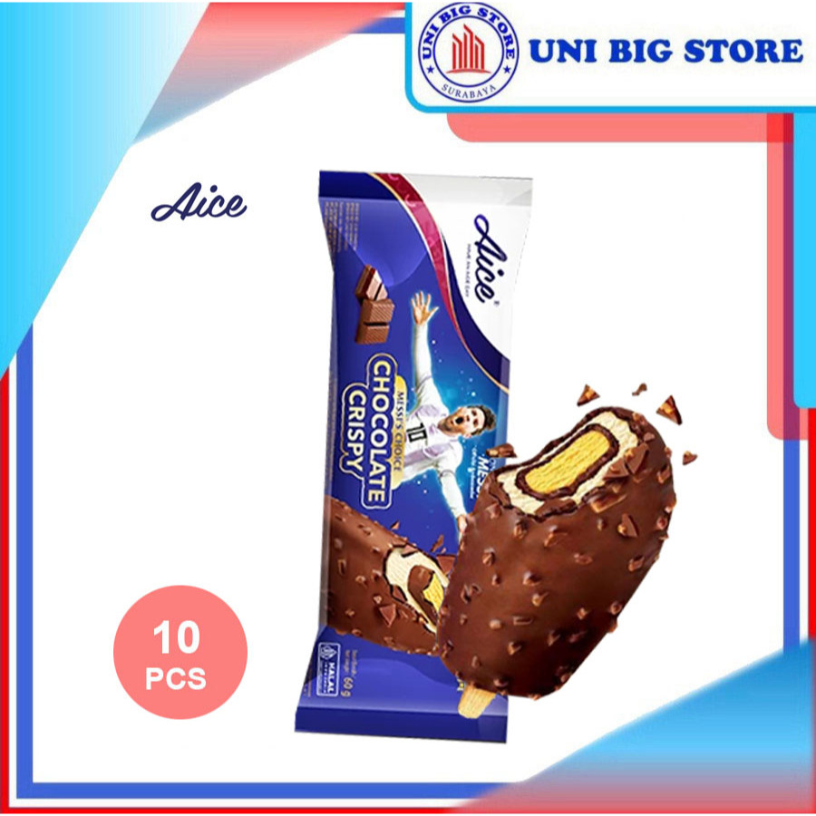 Jual AICE Ice Cream Chocolate Crispy Stick 60 gr x 10 pcs Es Krim ...