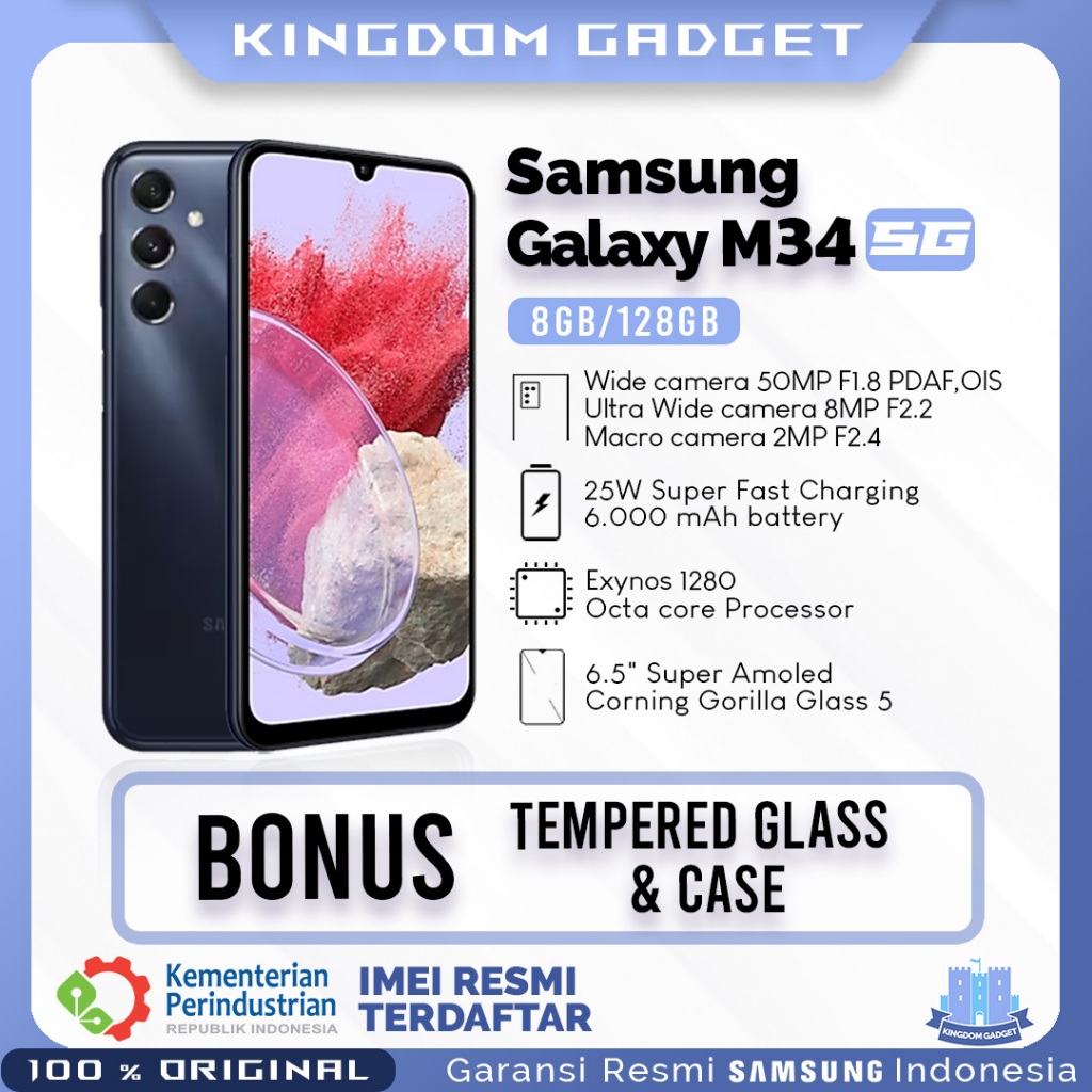 Jual Samsung Galaxy M34 5G Ram 8/128 GB Garansi Resmi SEIN | Shopee Indonesia