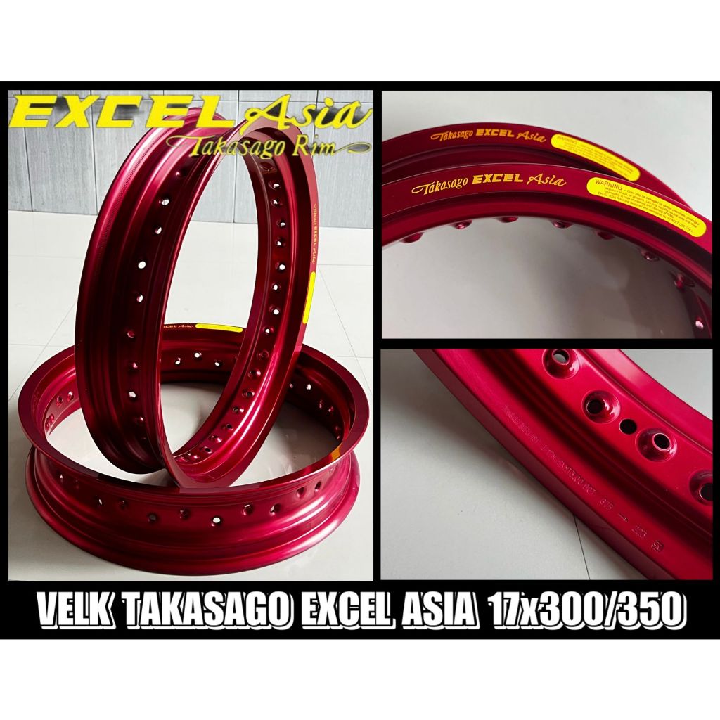 Jual VELG EXCEL TAKASAGO ASIA RING 17 300 350 SET | Shopee Indonesia