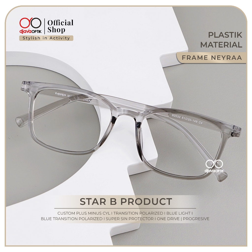 Jual DJAVA OPTIK - Frame Neyraa - Kacamata Pria Star B Supersin Bluelight Transition Protector ...