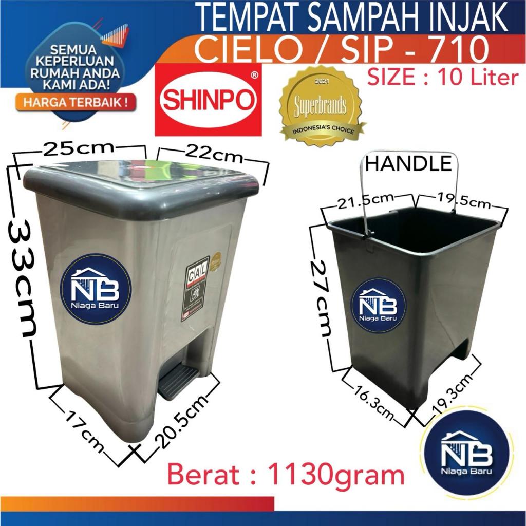 Jual Tempat Sampah Injak Persegi 710 Shinpo 10 Liter | Shopee Indonesia