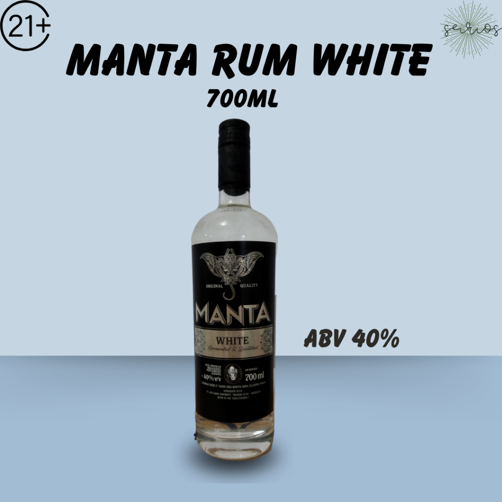 Jual Minuman BERSODA Manta Rum White 700ml | Shopee Indonesia