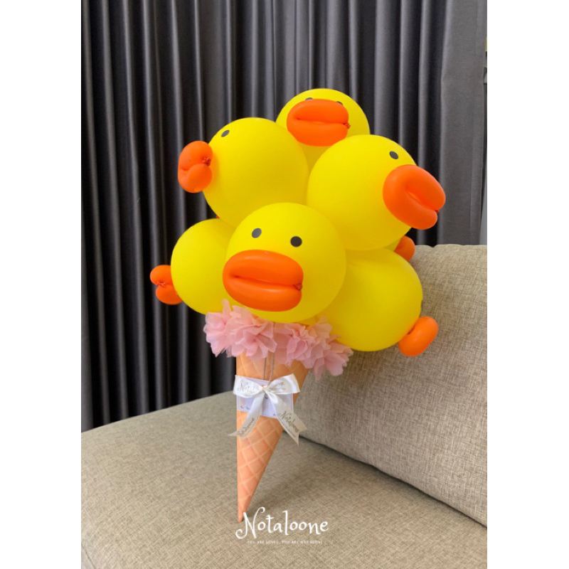 Jual Notaloone - Balon Bebek Es Krim Karakter Lucu Cone Ice Cream Duck ...