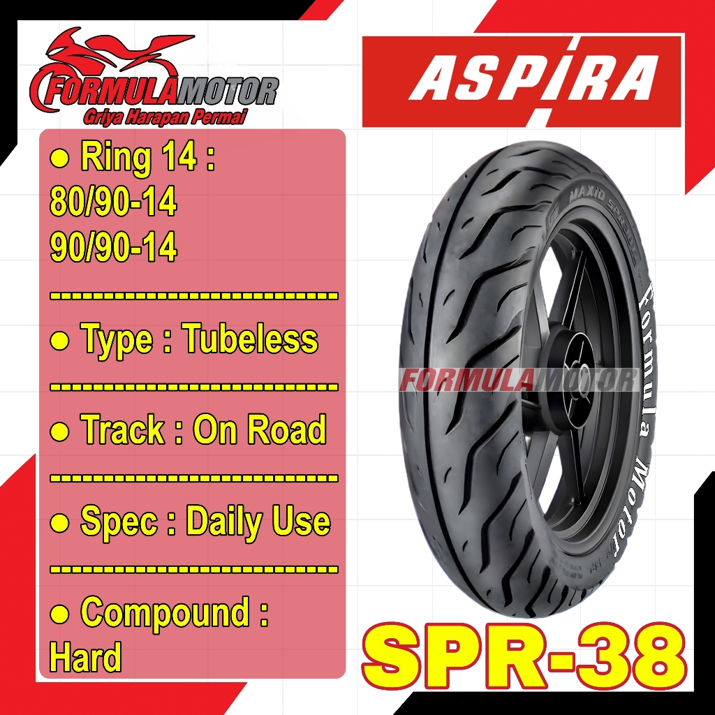 Jual Aspira Maxio SPR38 SPR 38 Ring 14 Tubeless (Pilih Ukuran) - Ban Aspira Motor Matic/Skuter ...
