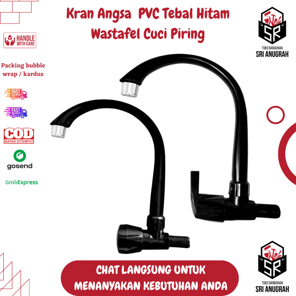 Jual Kran Angsa Pvc Tebal Hitam Wastafel Cuci Piring | Shopee Indonesia