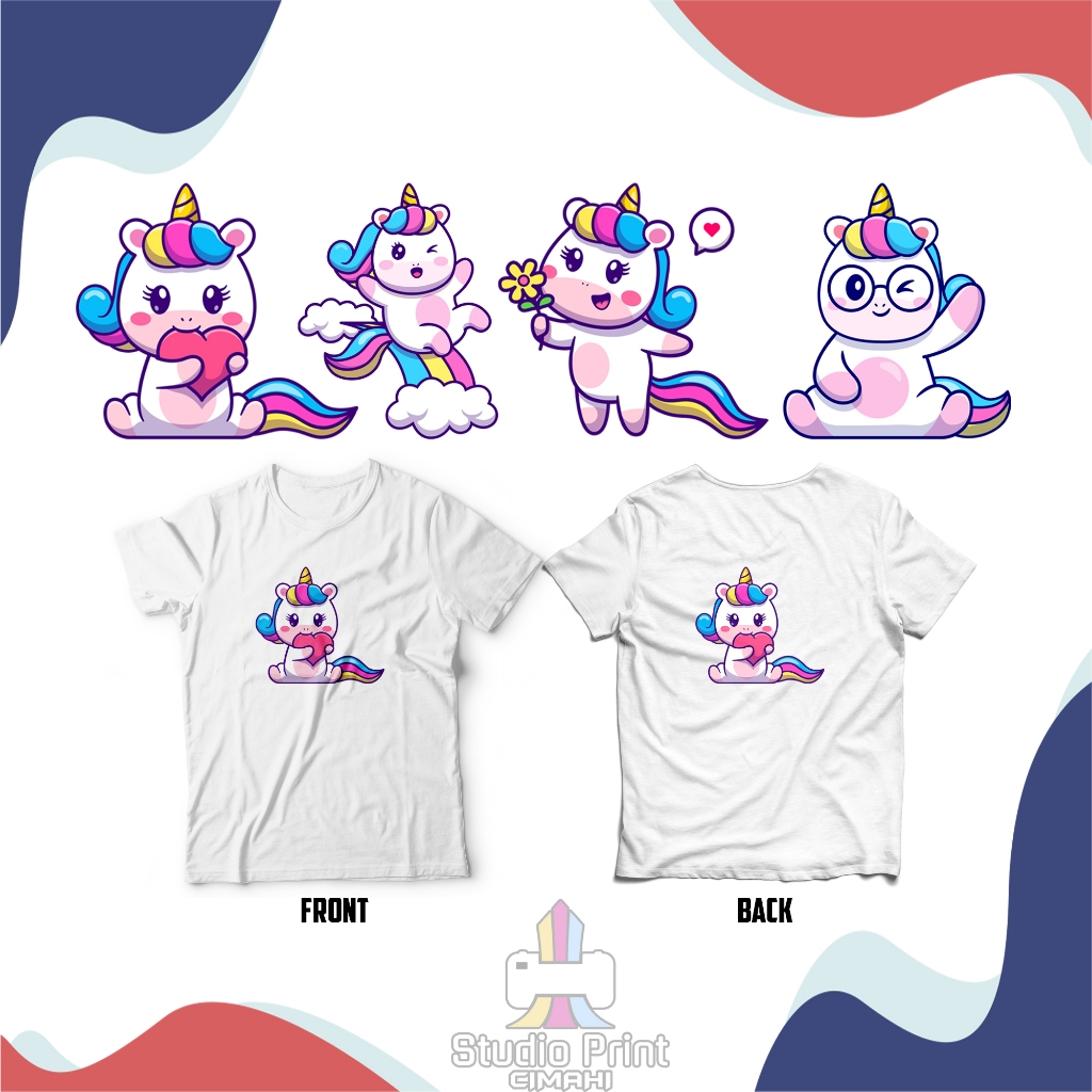 Jual STIKER SABLON SABLON SETRIKA SABLON DTF PRINTING TEMA UNICORN BY ...