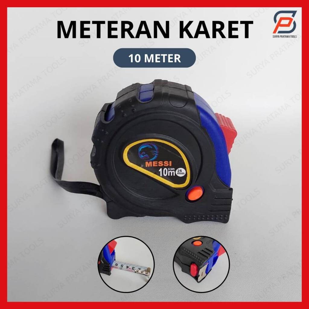 Jual Meteran Karet 10 Meter / Meteran Tukang 10 M Karet Measuring Tape ...