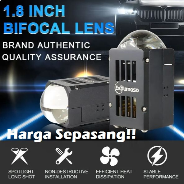 Jual Lampu Biled XL 1.8 INCH matrix kotak bluelens flat cutoff 65W 130W ...