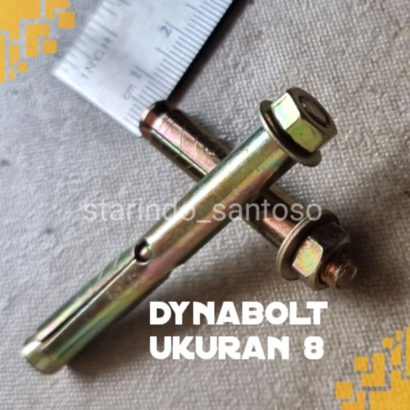 Jual 10bj Dynabolt baut tembok pasang bracket ac tv dinabolt | Shopee ...
