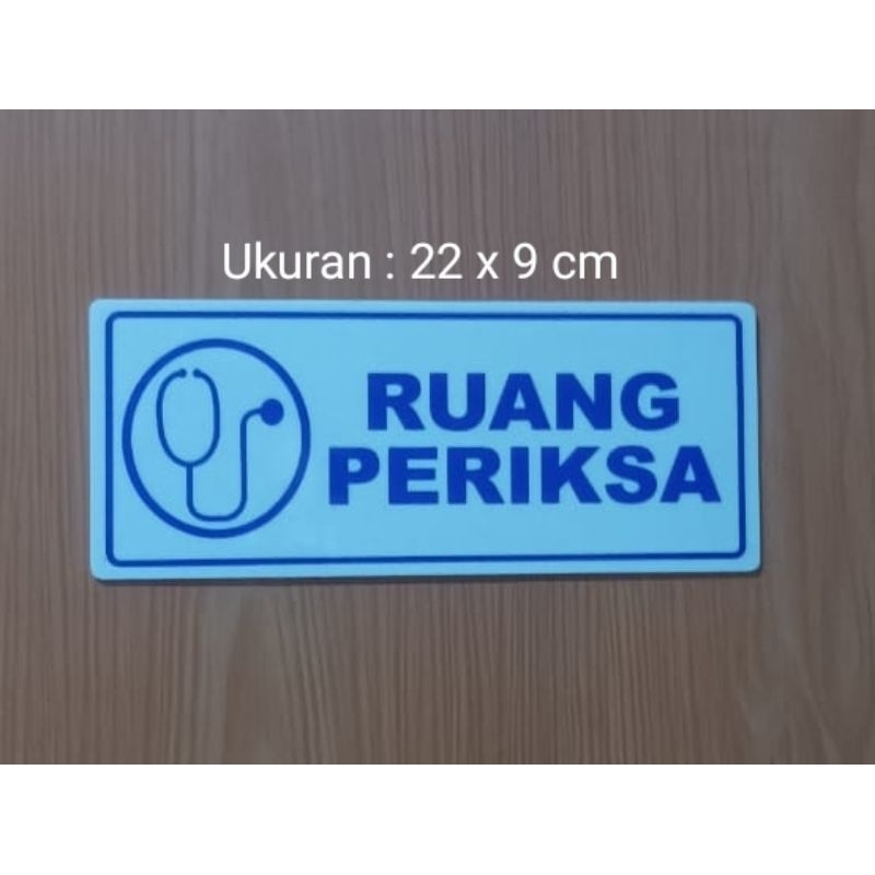 Jual Sign " RUANG PERIKSA" Akrilik sign label | Shopee Indonesia
