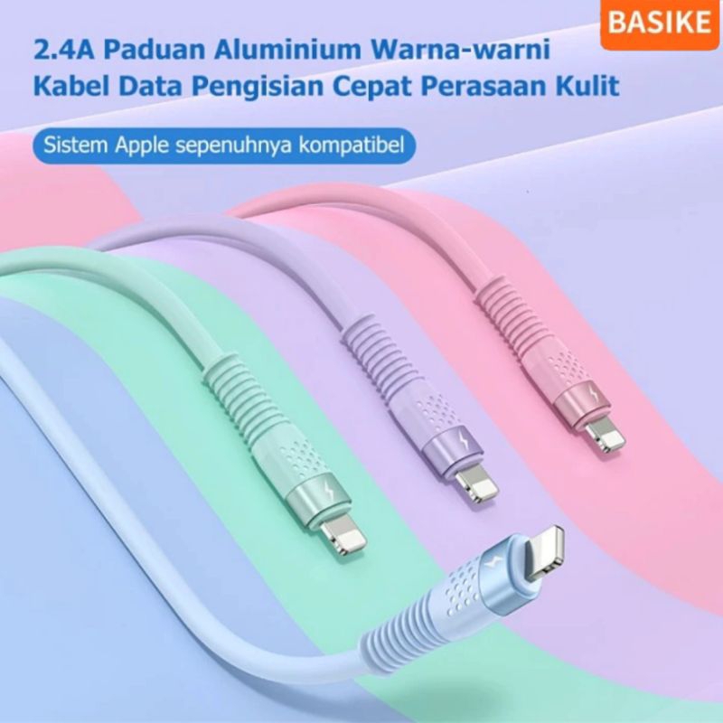 Jual KIVEE BASIKE Kabel Data IP Lightning Fast Charging CT027 | Shopee ...