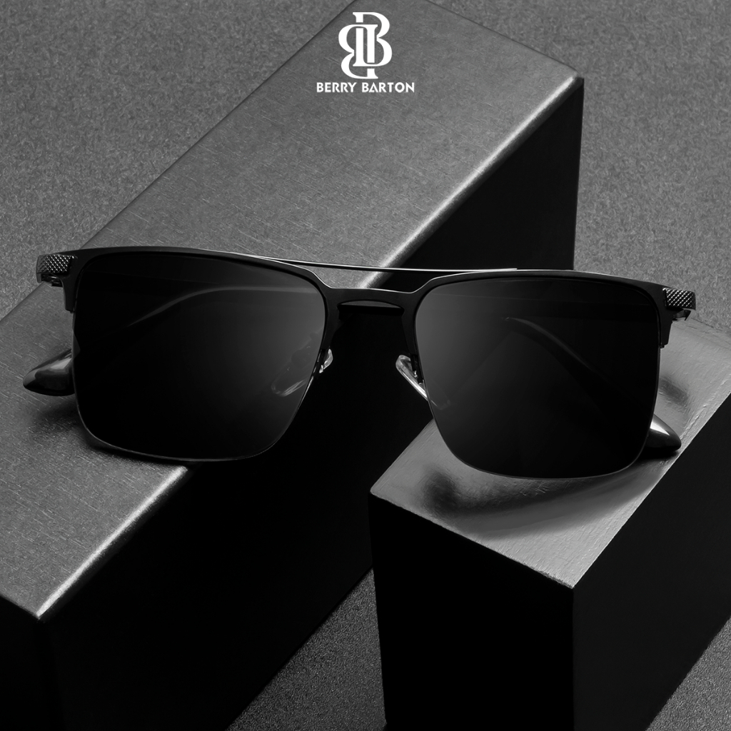 Jual Berrybarton Kacamata Hitam Aviator Anti UV400 Kacamata Pilot Metal Pria Wanita 80-685 ...