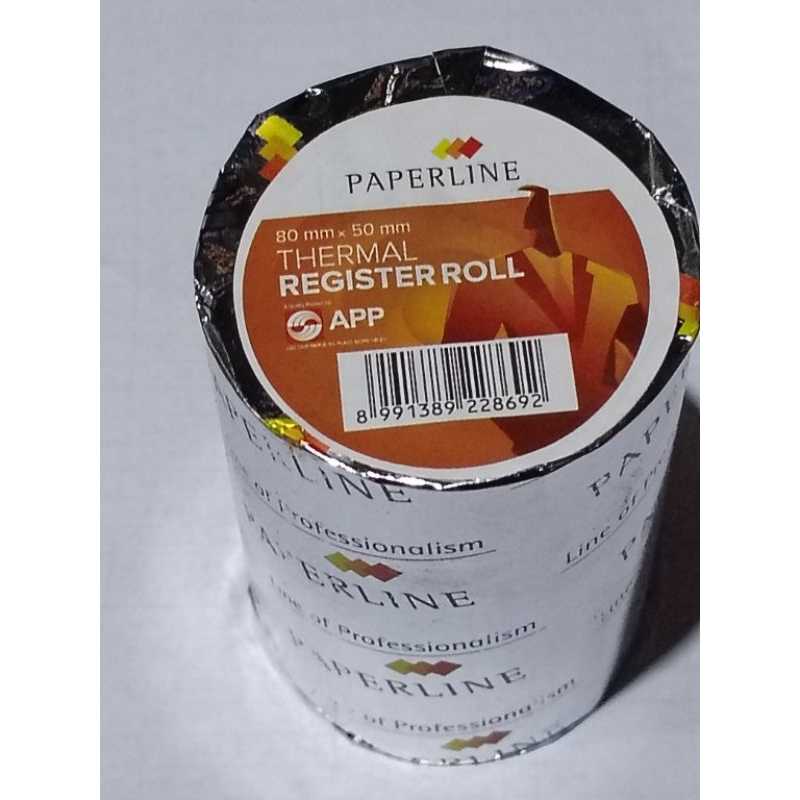 Jual KERTAS THERMAL PAPERLINE REGISTER ROLL 80mmX50mm | Shopee Indonesia