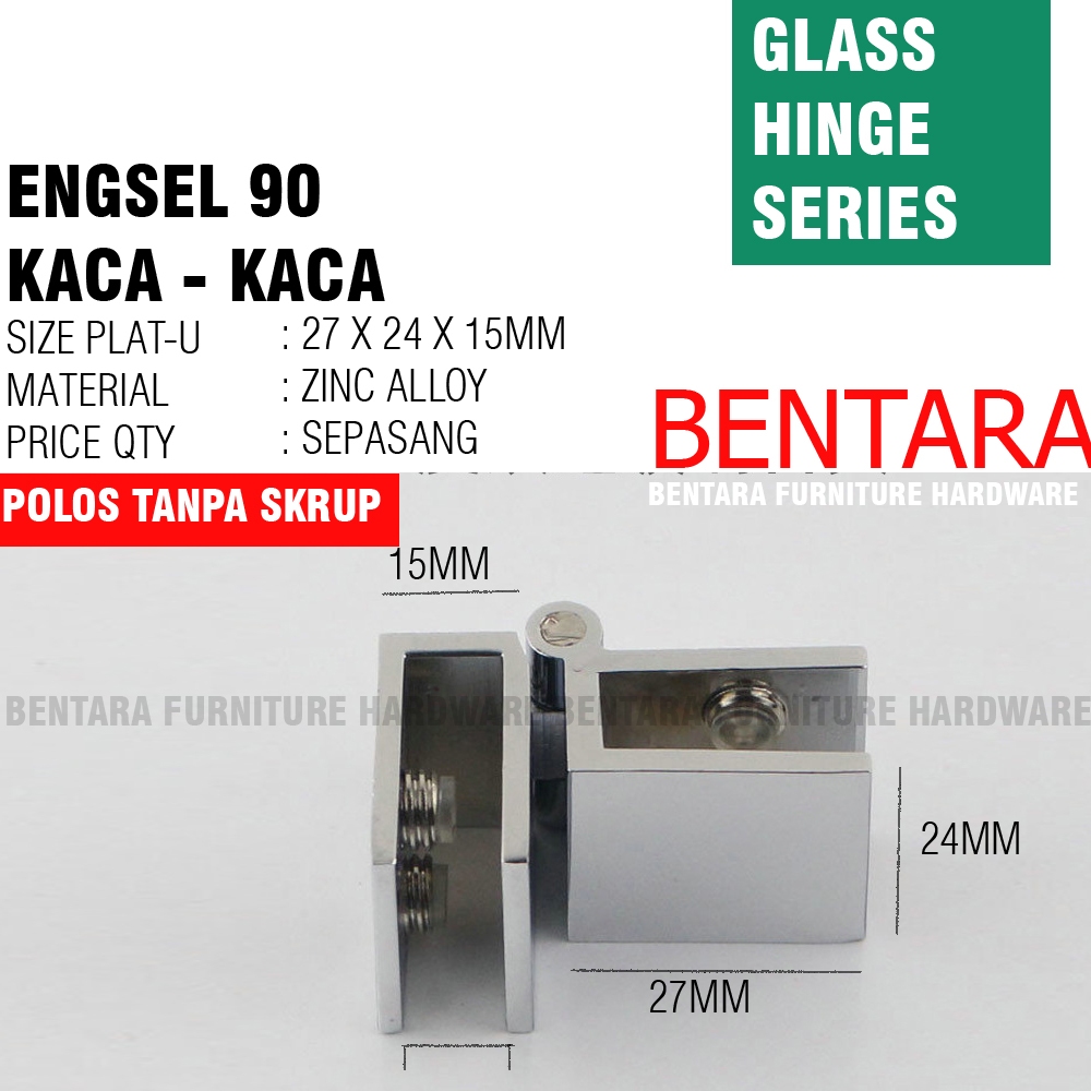 Jual Premium 2 X MH-112 - ENGSEL JEPIT KACA KACA MINI 27 MM - MINI ...