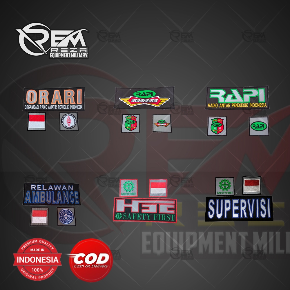 Jual Logo Bordir Atribut HSE / ORARI / RAPI / Relawan Ambulance ...