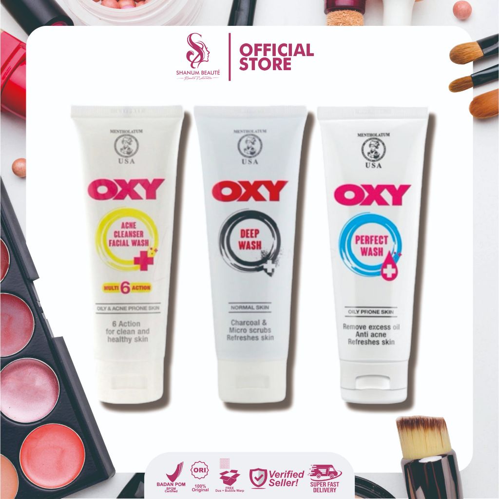 Jual Oxy Facial Wash - Acne Cleanser | Deep Wash | Perfect Wash 50g ...