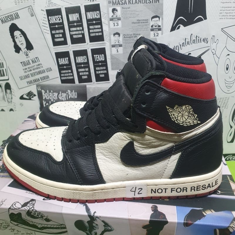 Jual Nike Air Jordan 1 No photos Merah Size 42 | Shopee Indonesia