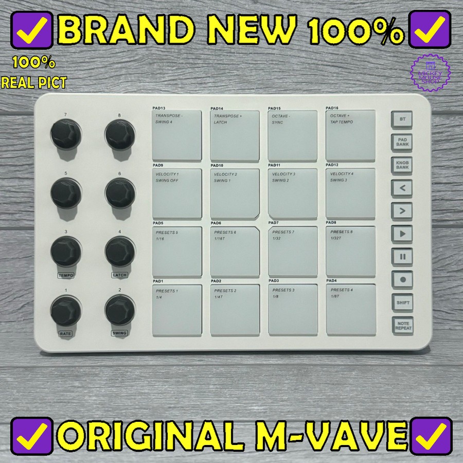 Jual M-VAVE SMC-PAD Midi Controller 24 Pad 8 Encoders Portable Bluetooth | Shopee Indonesia