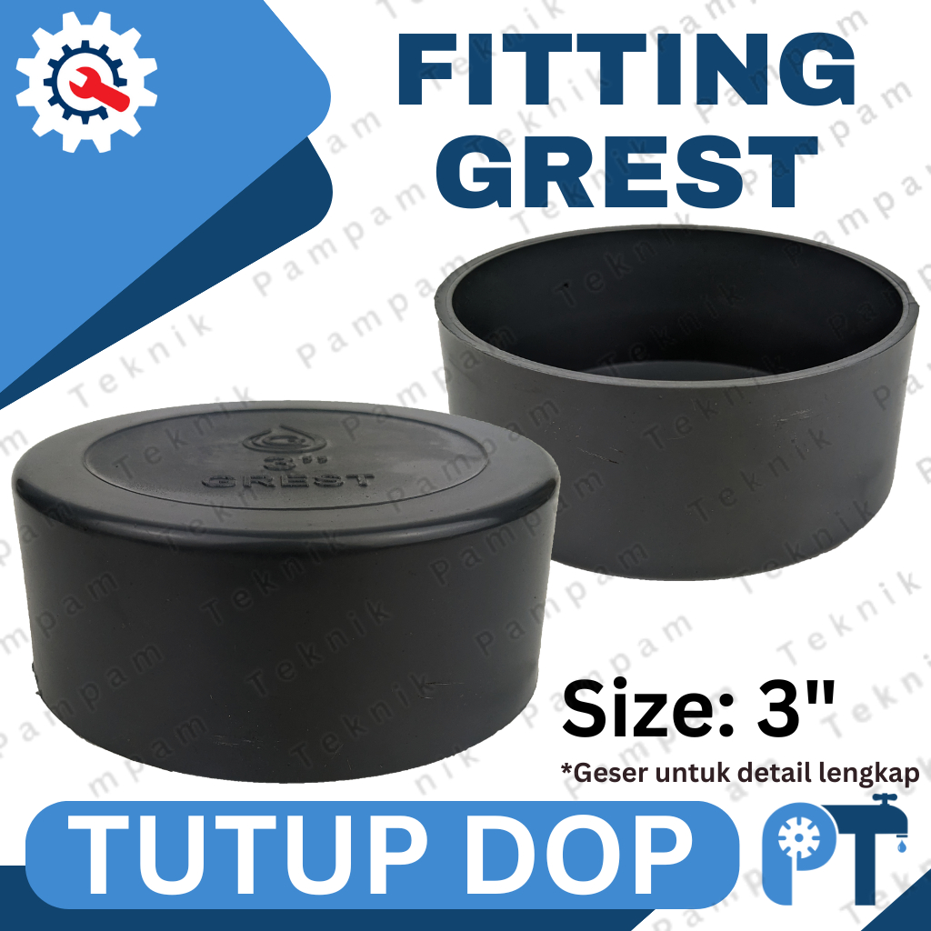 Jual Dop 3 inch Grest - Tutup pipa 3" Grest Plug polos 3in cap pipa pvc ...