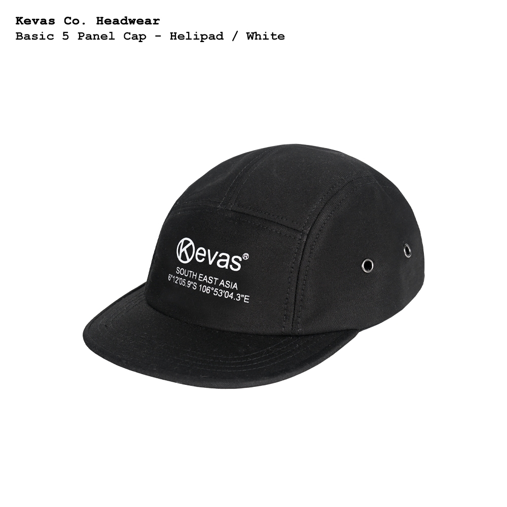 Jual Kevas Helipad Basic 5 Panel Cap - White Logo | Shopee Indonesia